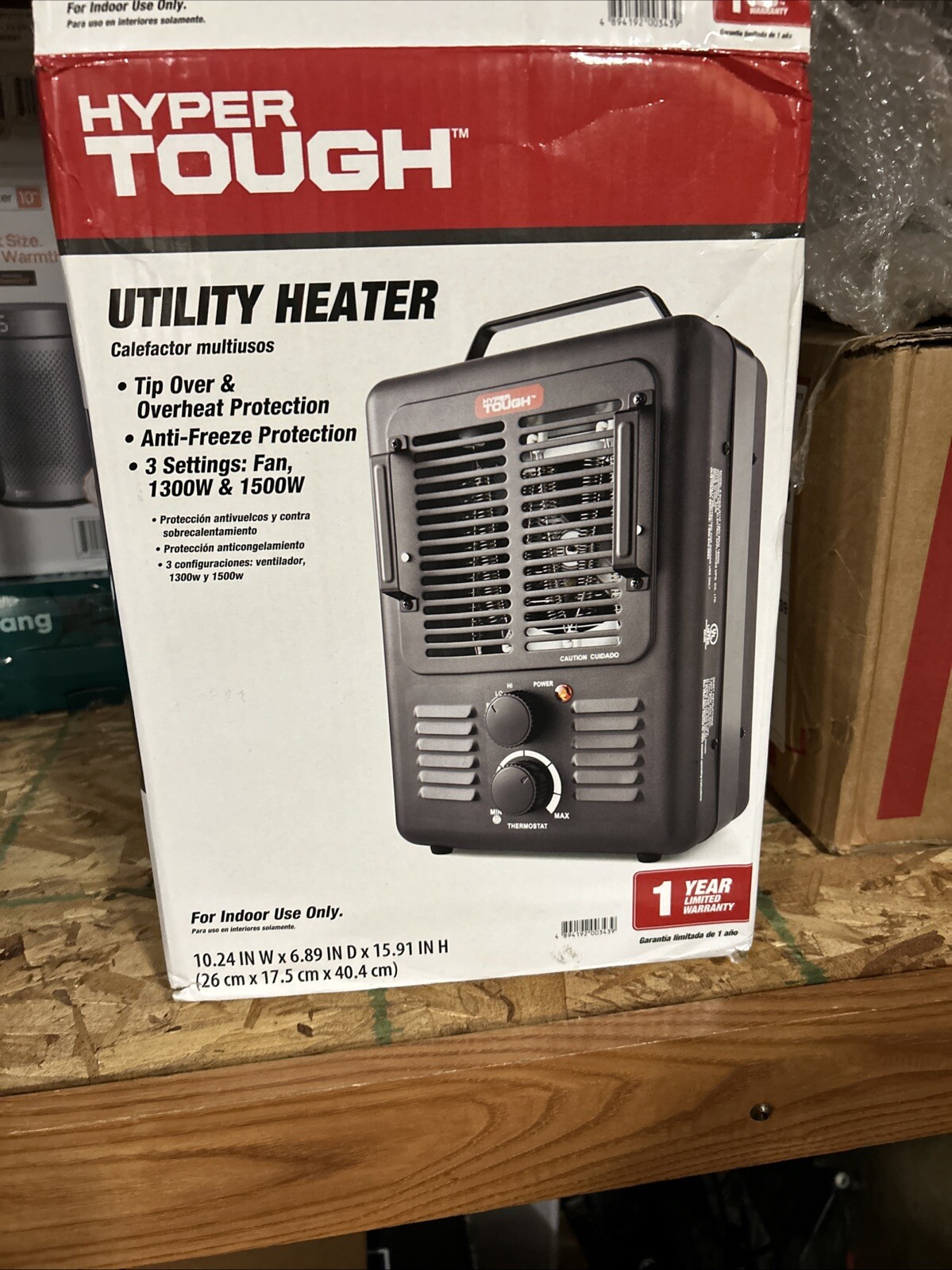 Heater Hyper Tough 1500w Utility Space Heater USA Seller Brand | eBay