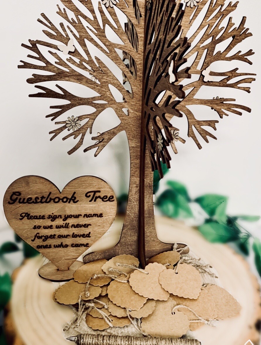 Wooden Wedding Tree Guest Book