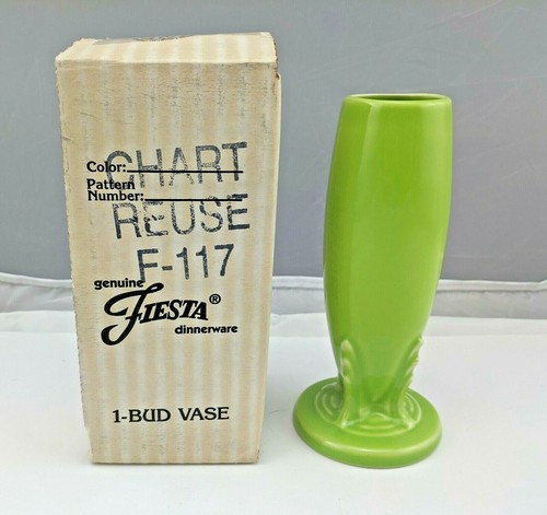 FIESTA CHARTREUSE BUD VASE w/Factory Box: New 1998 Original Stock FREE ...