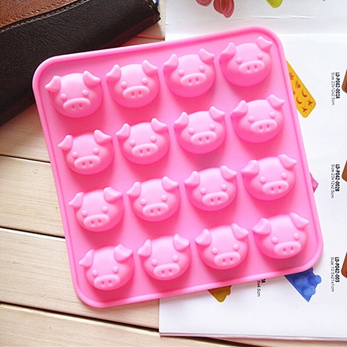 Pig Shape Chocolate Mold Cake Decoration Silicone Jelly Candy Ice Mold ...