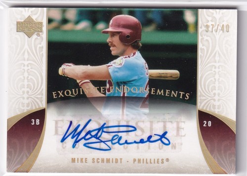 2006 UD Exquisite Baseball Mike Schmidt auto 37/40 | eBay