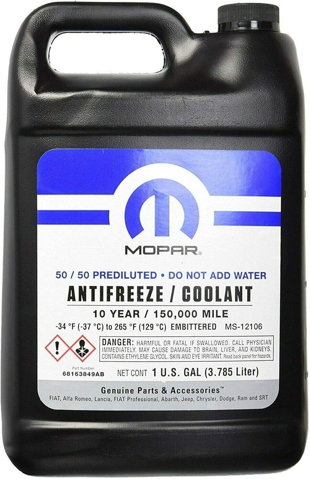 2015-2024 JEEP DODGE CHRYSLER RAM ENGINE ANTIFREEZE COOLANT OEM MOPAR ...
