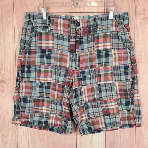LL Bean Plaid Patchwork Shorts Mens Sz 33 (Tagged 34) Quilt Cotton | eBay