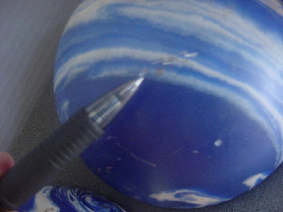 (3) Vintage blue swirl rubber duckpin bowling balls EPCO Paramount 3lbs ...