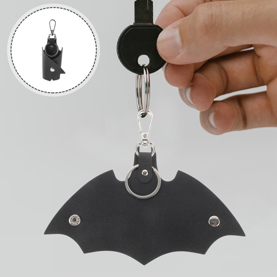 Bat Key Holder Car Key Fob Protector with Snap Closure and Hanging ...
