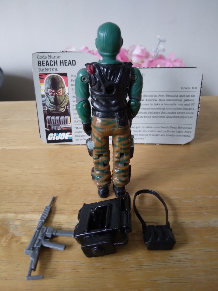 GI Joe 1986 Beachhead 100% Complete with File Card: New O Ring, Tight ...