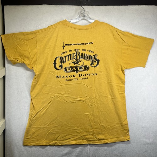 Vintage Single Stitch T Shirt XL Cattle Baron's Ball Manor Downs 1994 ...