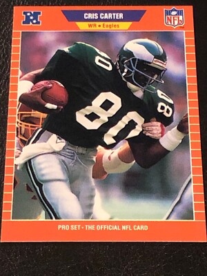1989 CRIS CARTER PRO SET ROOKIE #314 EAGLES. SWEET CARD | eBay