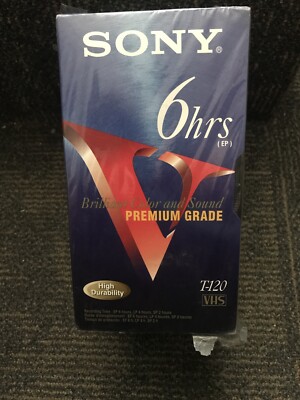 Sony Premium Grade 6 Vhs Tapes T-120VF 6hour 246m New | eBay