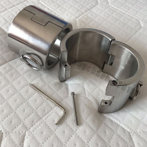 Heavy 6CM High Stainless Steel Shackle Handcuff Ankle-Wrist Cuffs ...