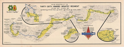 Thirty-Sixth Armored Infantry Regiment 36th US Army Military War Map ...