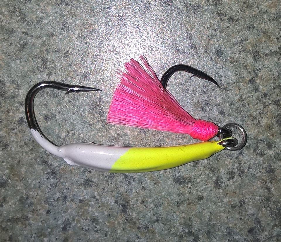 3 Pack Pompano Jigs w/ Teaser 3/8oz wacky goofy jig w/quill Color ...