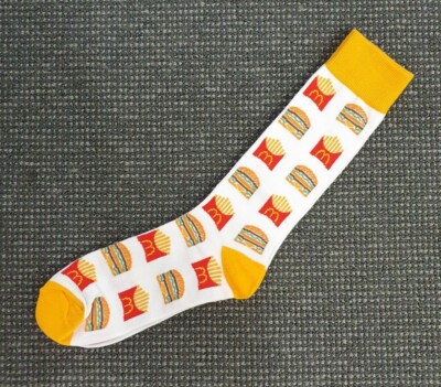 🔶️MCDONALD'S MCHAPPYDAY SOCKS FRIES BIG MAC NEW FAST FOOD CRAZY WILD ...