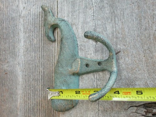 6 Cast Iron SPERM WHALE Wall HOOKS 6 1/2" Long Nautical Beach Decor ...