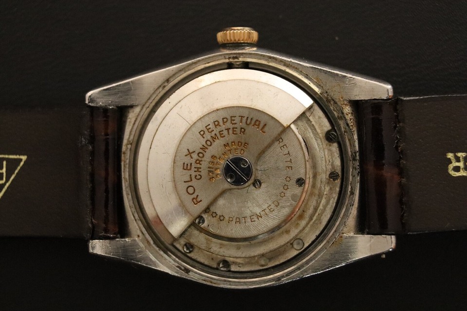C. 1948 ROLEX Oyster Perpetual Bubbleback Ref #5015 w/ cal 630 N-A Mvmt ...