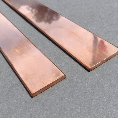 Copper SOLID Flat Bar 25.4mm x 3.18mm or 31.75mm x 3.18mm, Electrical ...