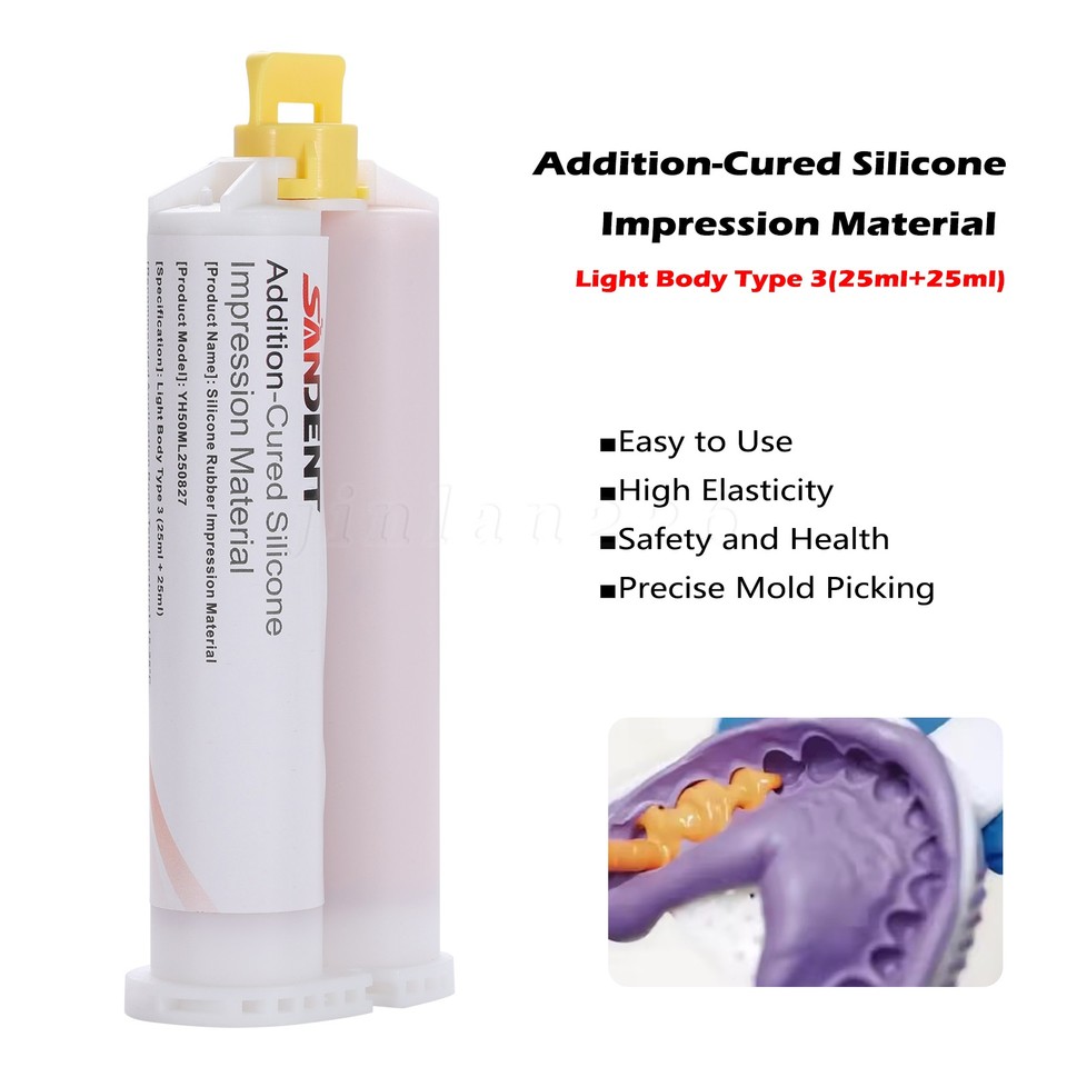 Dental Impression Material VPS Light Body Fast Set (4 Cartridge ) PVS ...