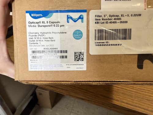 MILLIPORE Durapore Opticap XL 10 Capsule 0.22um Filter PVDF 9/16 ...