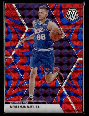 2019-20 Panini Mosaic #50 Nemanja Bjelica Reactive Blue Card Sacramento ...