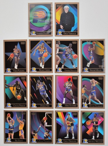1990-91 Skybox NBA Basketball cards - Indiana Pacers Team Set, 14 cards ...