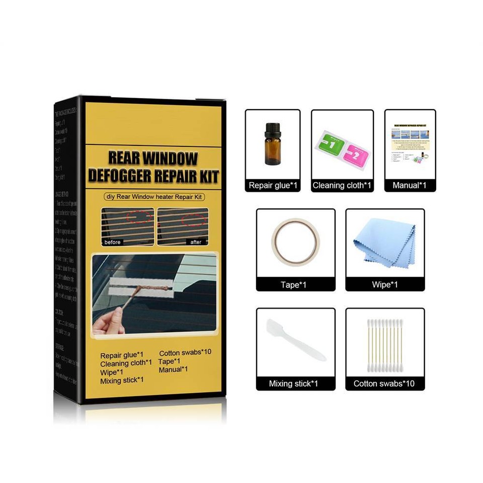 Car Rear Window Defogger Repair Kit DIY Quick Repair Scratched Broken ...