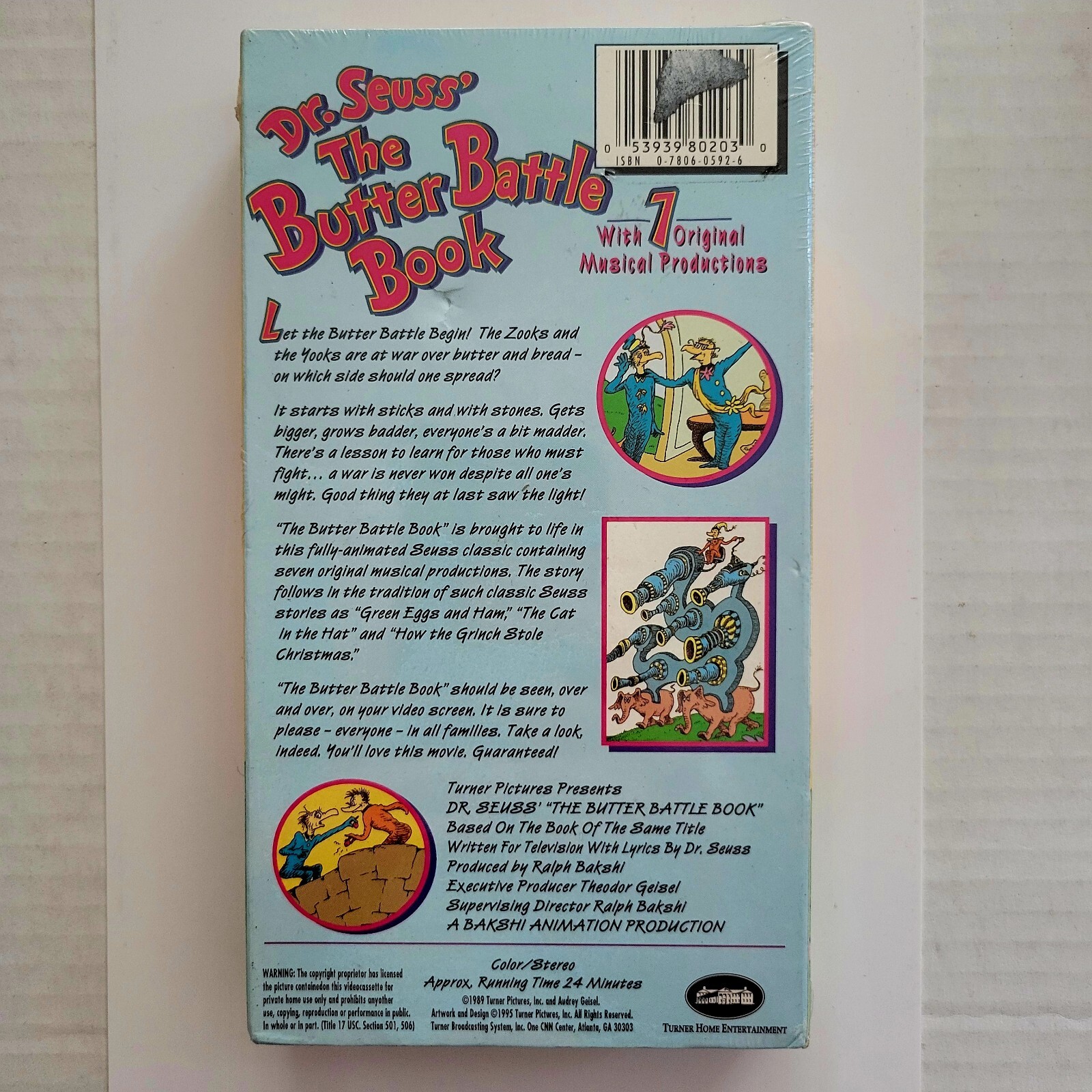 Vintage Dr. Seuss The Butter Battle Book VHS Tape 1995 Great for sale ...