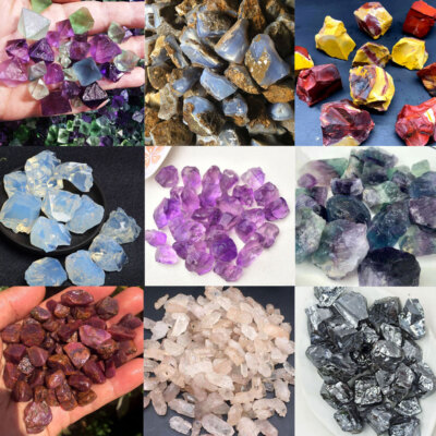 100G Natural Raw Bulk Corundum Amethyst Quartz Rock Crystal Opal ...