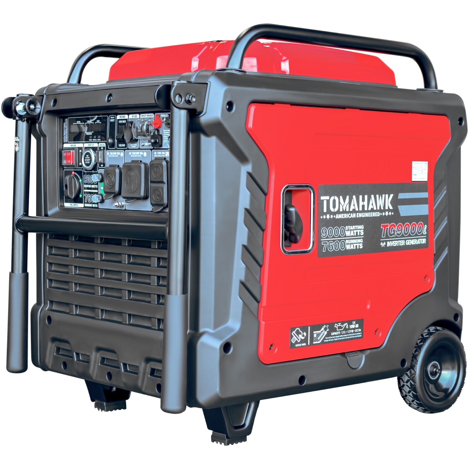 9000 Watt Inverter Generator Super Quiet Portable Power 120V 240V ...