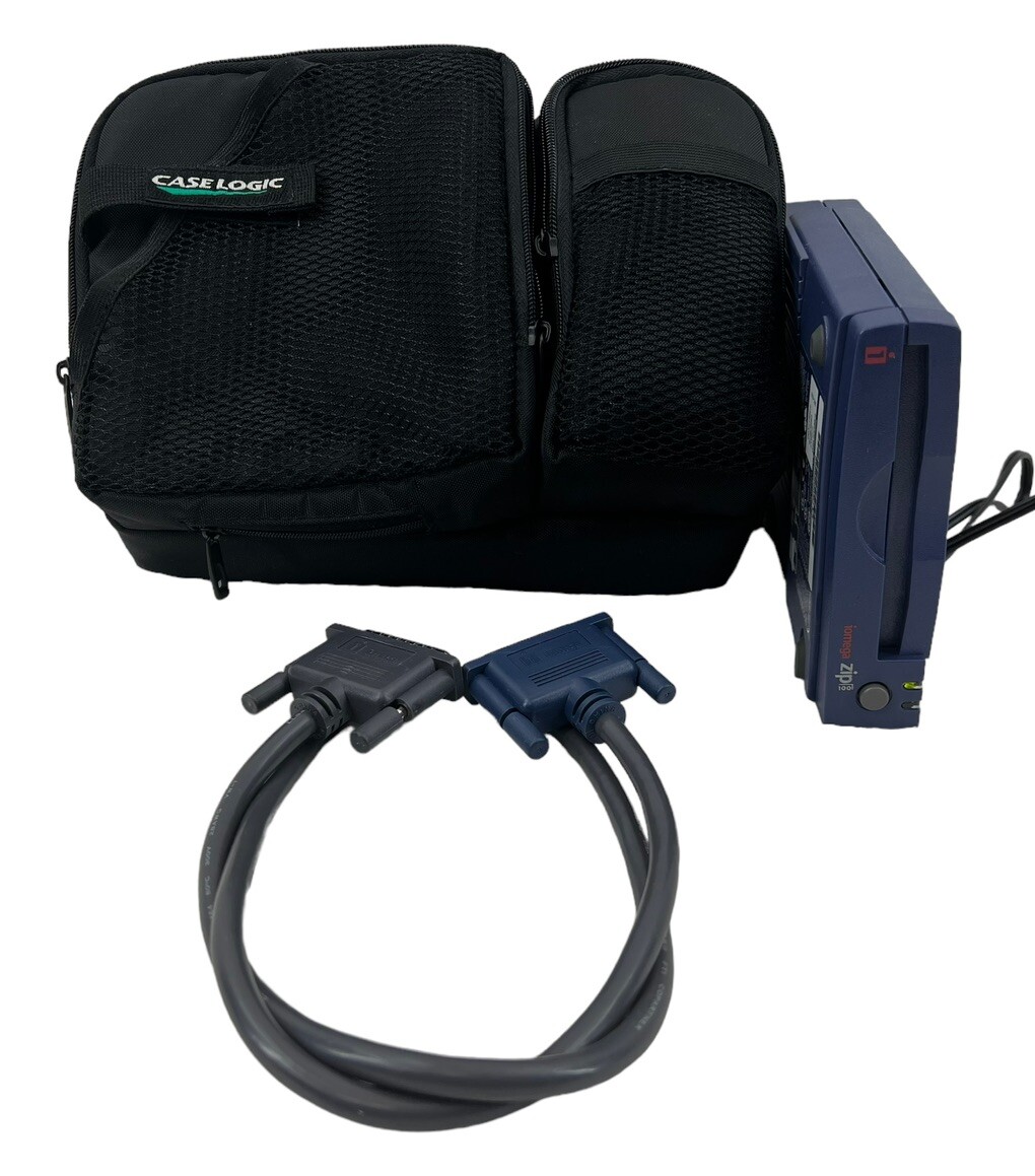 Iomega Zip 100 Parallel Port External Disk Drive Z100P2, OEM Power ...