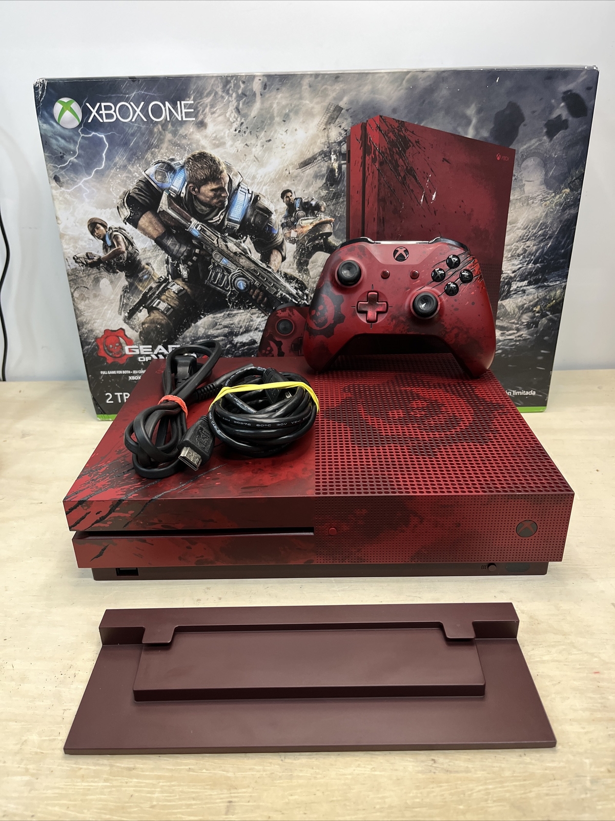 Consola Microsoft Xbox One S Gears of War 4 Edición Limitada 2 TB Rojo ...