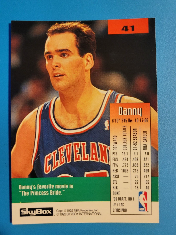 1992-93 SkyBox Cleveland Cavaliers Basketball Card #41 Danny Ferry | eBay
