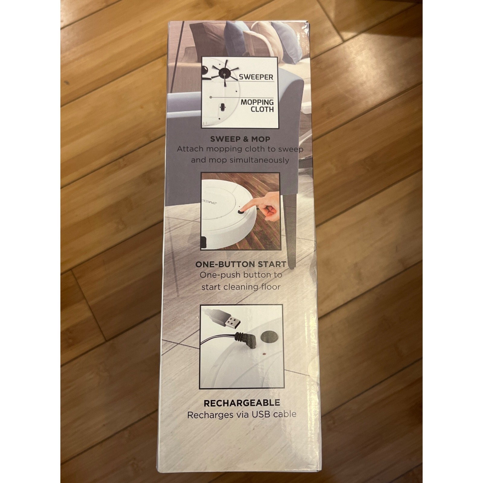 ZINKOO Automatic Hep-a Filter Rechargeable Lightweight Floor Sweeper ...