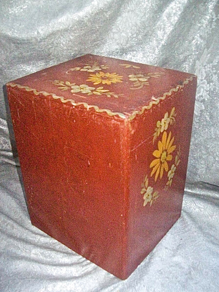 ANTIQUE PENNSYLVANIA DUTCH MINIATURE FOLK ART PAINTED WOOD WEDDING ...