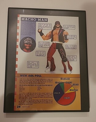 Randy Savage Macho Man Action Figure Print Ad 1999 WCW Nwo Framed 8 ...