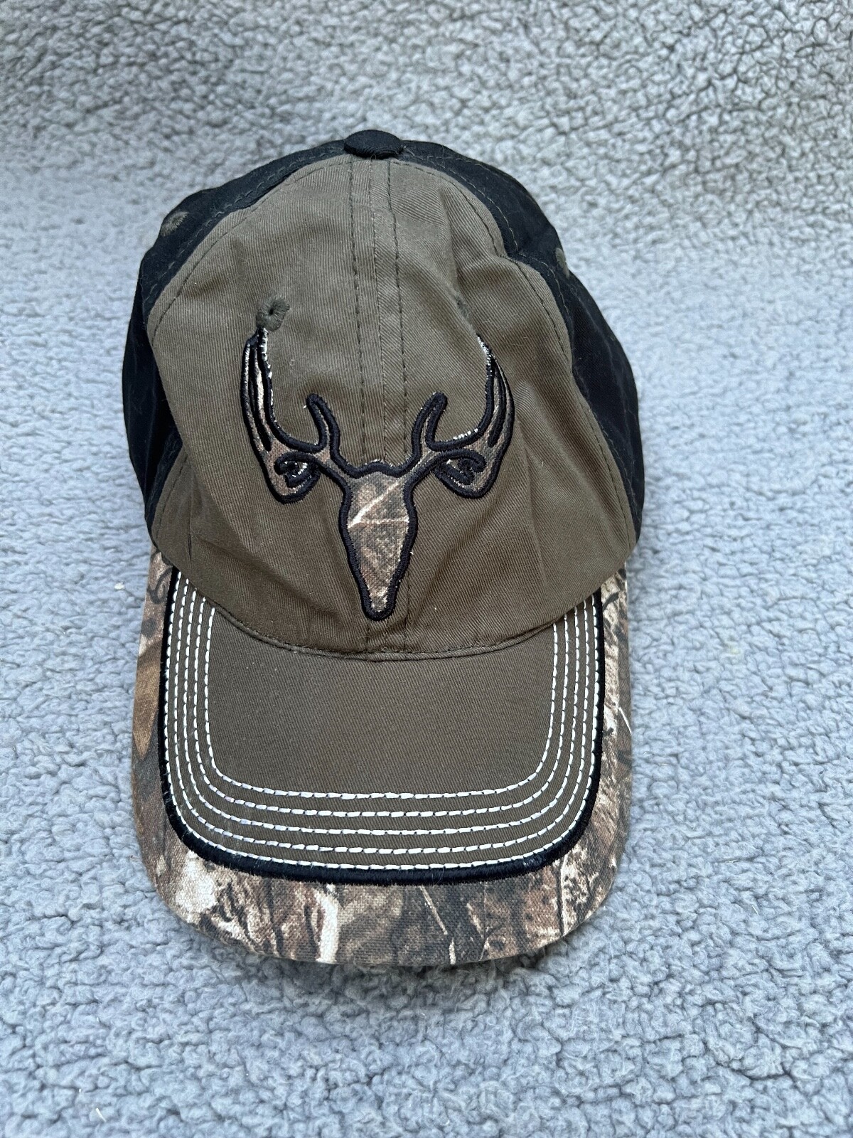 Realtree hat cap buck logo camp hook and loop adjusta… - Gem