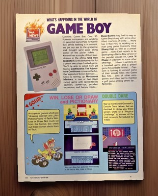 Gameboy Nintendo Power Vintage Print Ad/Wall Art 1989 Game Boy | eBay