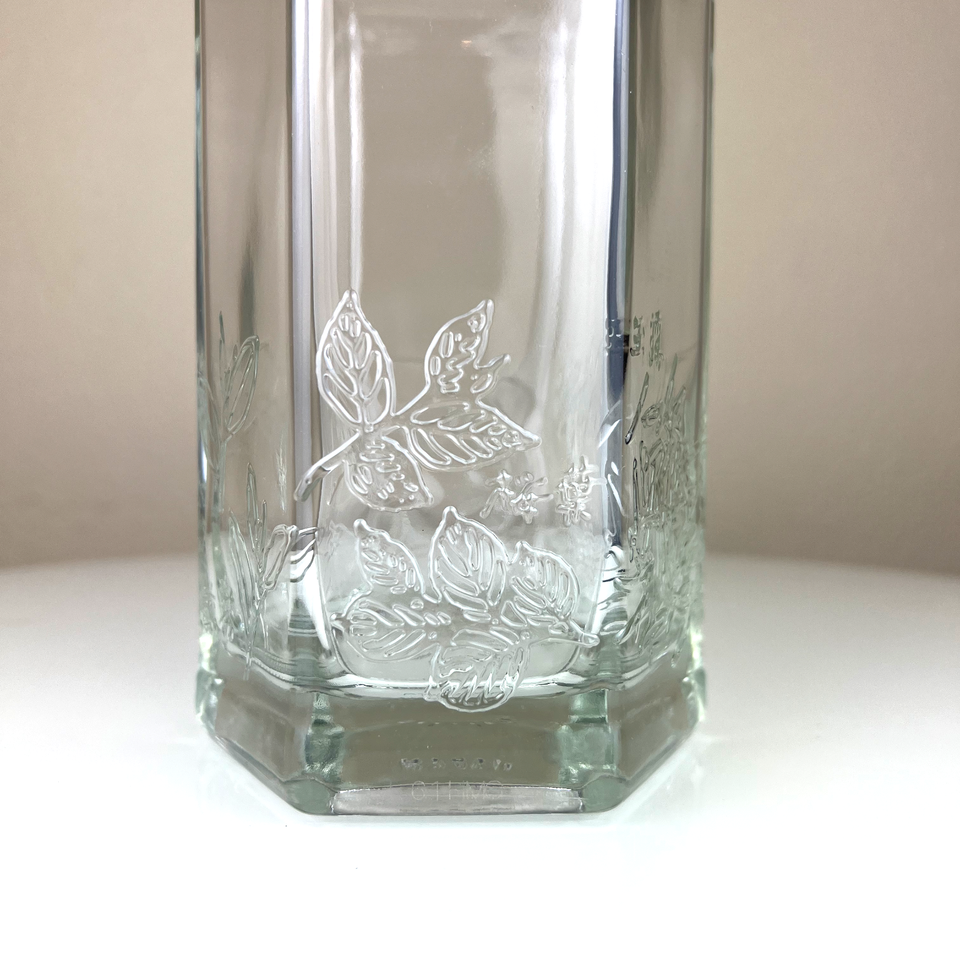 Suntory Roku Japanese Gin Empty Bottle Embossed Floral Botanical Craft ...