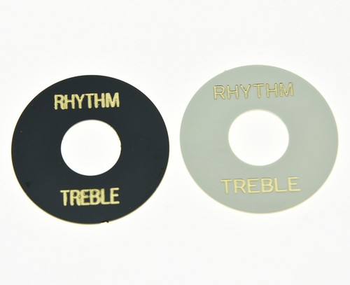 Black and White Guitar Toggle Switch Washer Rhythm Treble Ring Fits LP ...