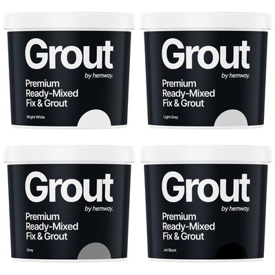 Hemway Ready Mixed Fix & Grout 2.5L 4.5KG Various Colours Available ...
