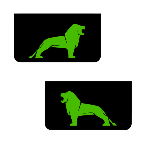 MAN Lorry HGV Truck Mudflaps 36x64cm Black PVC Mud Flaps with Green BIG ...