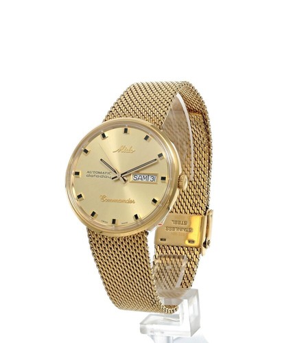 MIDO Commander 1959 37MM Yellow Gold Dial Men's Watch M8429.3.22.13 - E ...