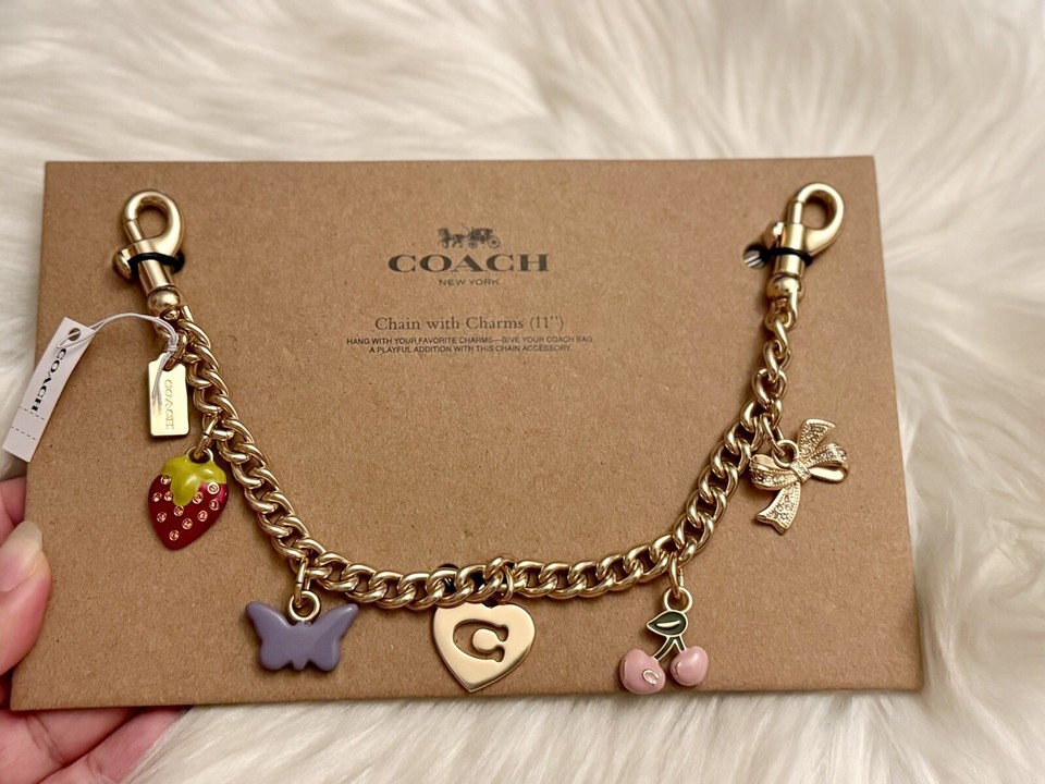 Coach Gold Motif Extension Swagger Chain With Charms Limited Original ...