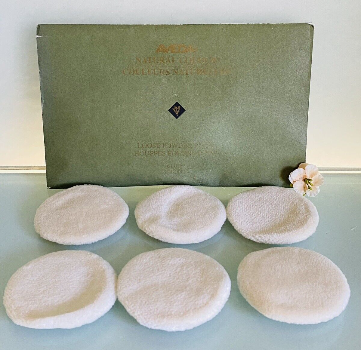 Aveda Natural Colour Loose Powder Puffs ~ 6 Round Puffs ~ Vintage ...