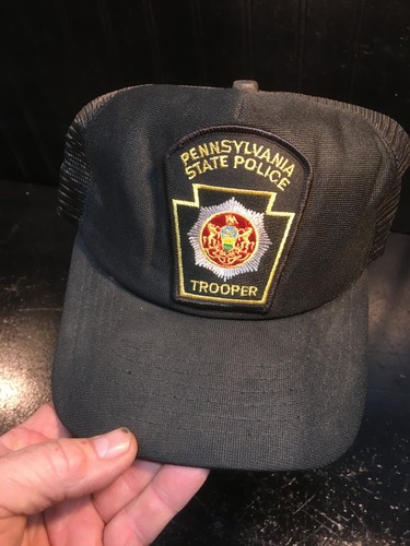 Vintage Base Ball Cap Pennsylvania State Police Trooper Patch Black ...
