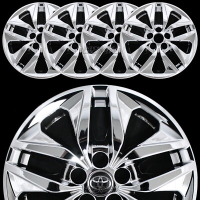 4 fit Toyota Sienna LE XLE 2021-2025 Chrome 17" Wheel Skins Rim Covers ...