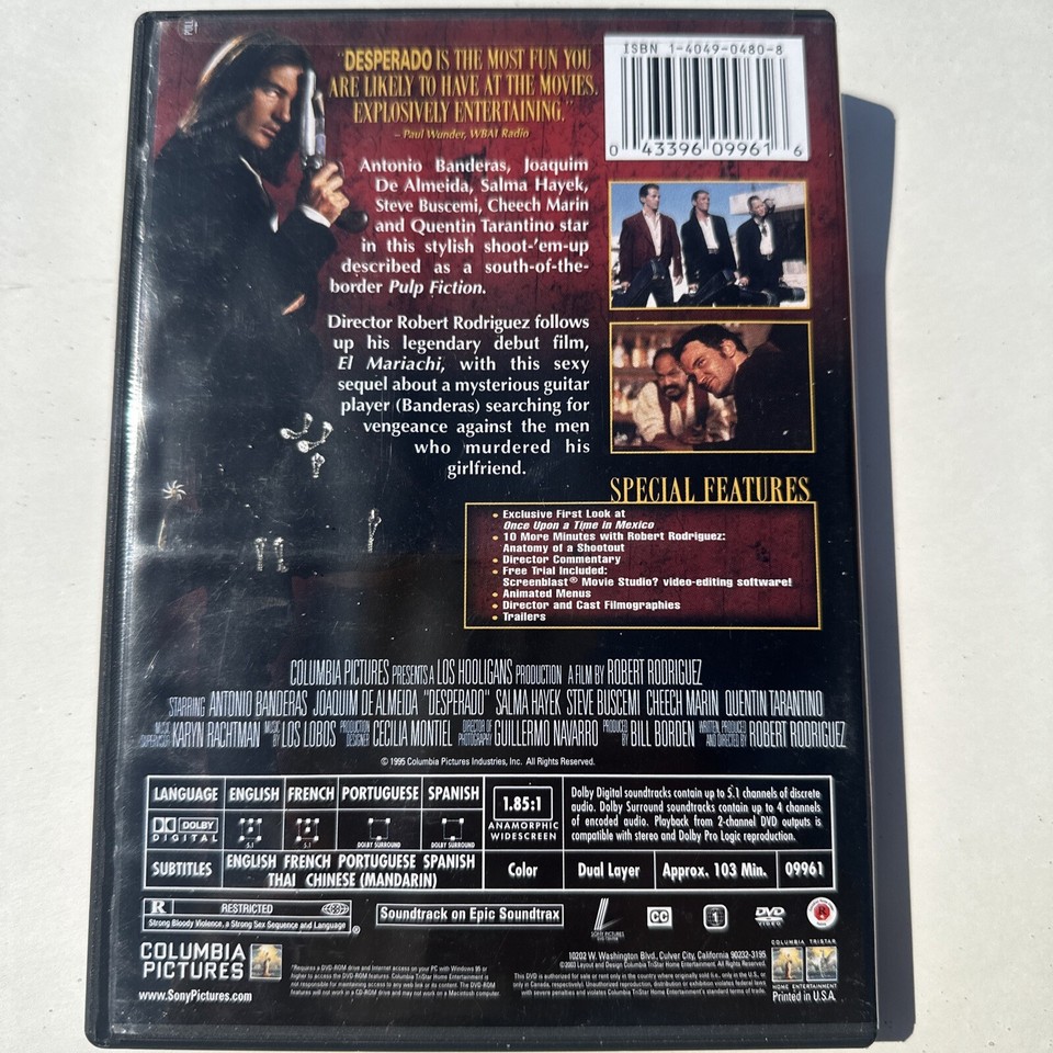 Desperado (Special Edition) DVD Antonio Banderas Salma Hayek ...