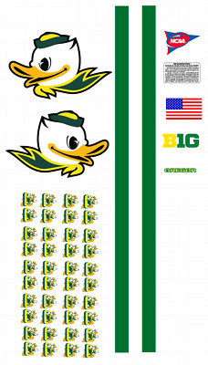 Oregon Ducks Full Size Football Helmet Decals Vintage | eBay