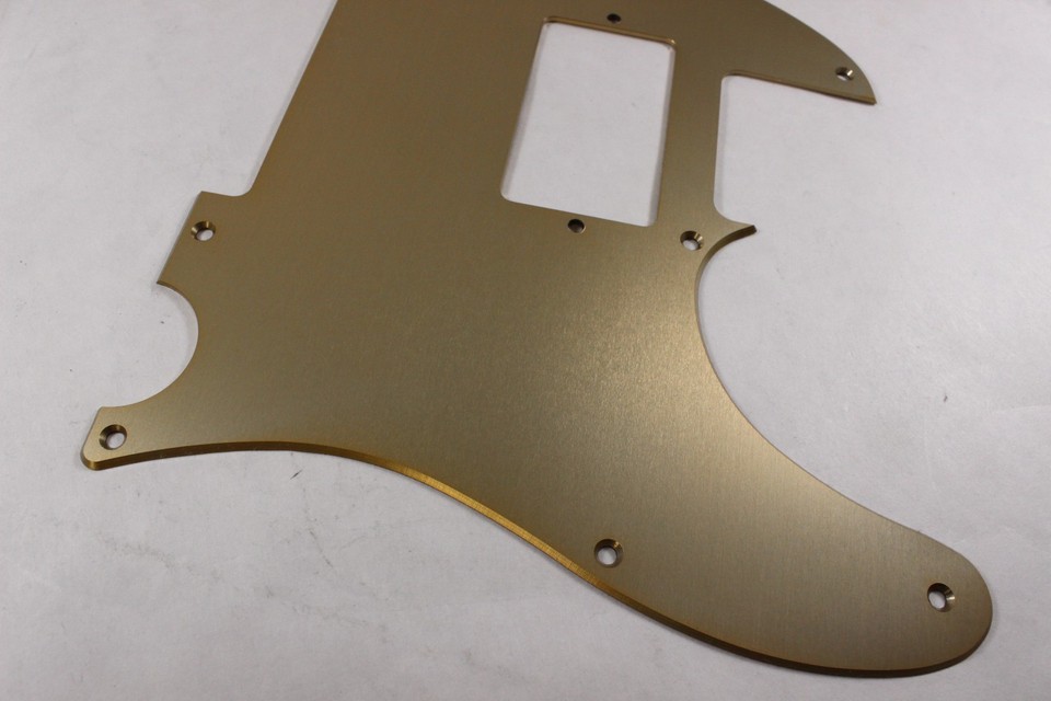 Brushed Gold Anodized Aluminum Humbucking Tele Pickguard Fits Fender ...