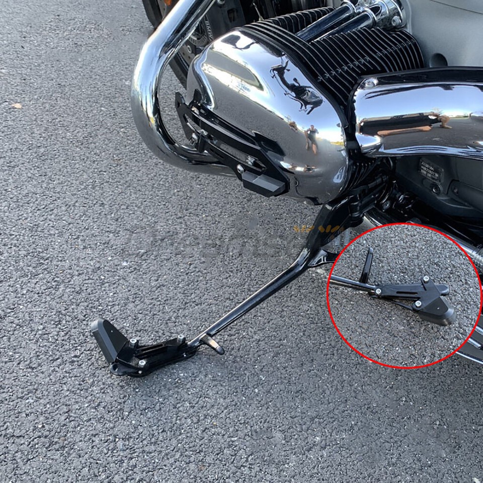 Black Kickstand Enlarge Pad Support for BMW R18 2020+ Side Stand Plate ...