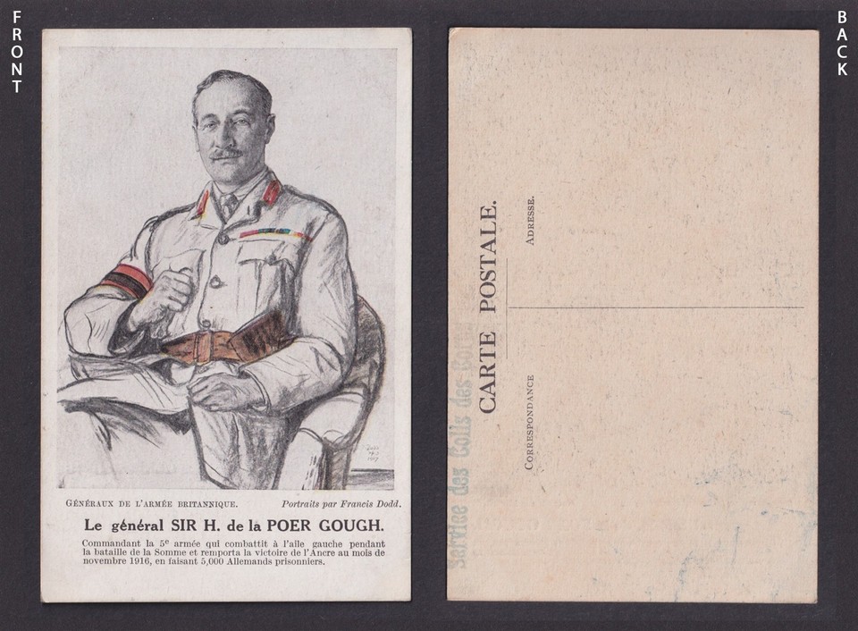 Vintage postcard, General Sir Hubert de la Poer Gough , British Army ...